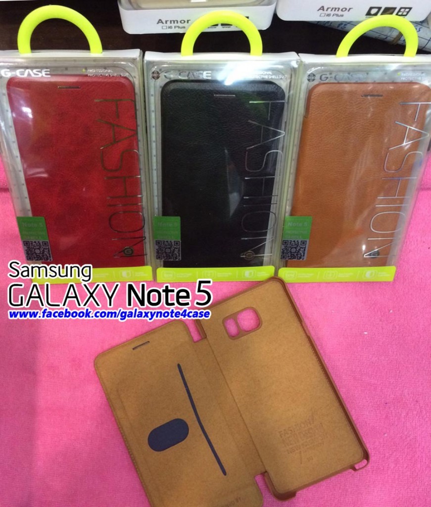เคส Note5 ฝาพับหนังฟอก แนววินเทจ G-CASE - caseoutlet